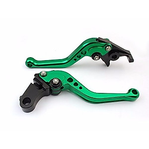 Keewor CNC Adjustable Short Brake Clutch Levers for Yamaha YZF R6 1999-2004 YZF R1 2002-2003 FZ1 FAZER 2001-2005 R6S USA VERSION 2006-2009 R6S CANADA VERSION 2007-2009 Green