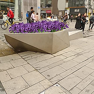 GREBOU 10 Bundles Artificial Flowers Faux Plastic Orchid Bouquets UV Resistant No Fade Faux Greenery for Home Garden Bridal Bouquet Hanging Planter Porch Patio Yard Office Wedding Decoration(Purple)