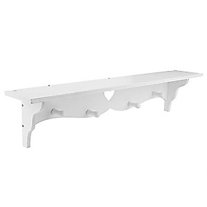 Alvinlite Wall Shelf, White Shelf, Coat Rack Hook Wall Decoration Hollow Wall Shelf Hanger Hook Coat Rack