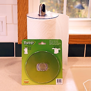 Paper Towel Topper- Keeps Top of Paper Towel Roll Clean & Dry - Paper Towel Holder Countertop Stand