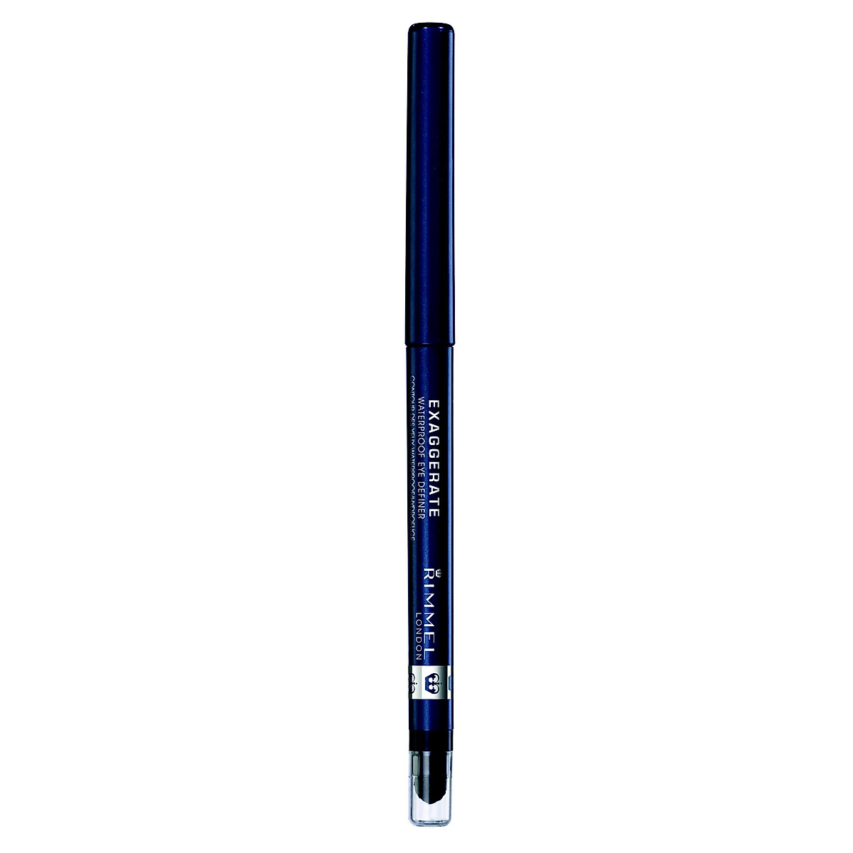 Rimmel London Exaggerate Waterproof Eye Definer Eyeliner, Highly Pigmented, Long-Wearing, Built-In Smudger, 230, Deep Ocean, 0.01oz