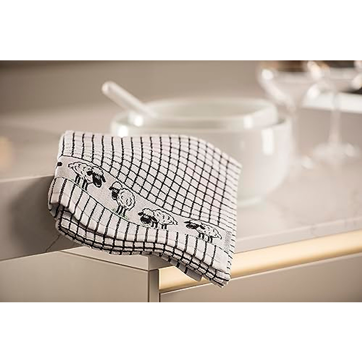 Samuel Lamont Poli Dri 100% Cotton Dish Towel - Black Sheep