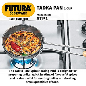 Futura Anodised Heating Pan, 1 Cup, Black