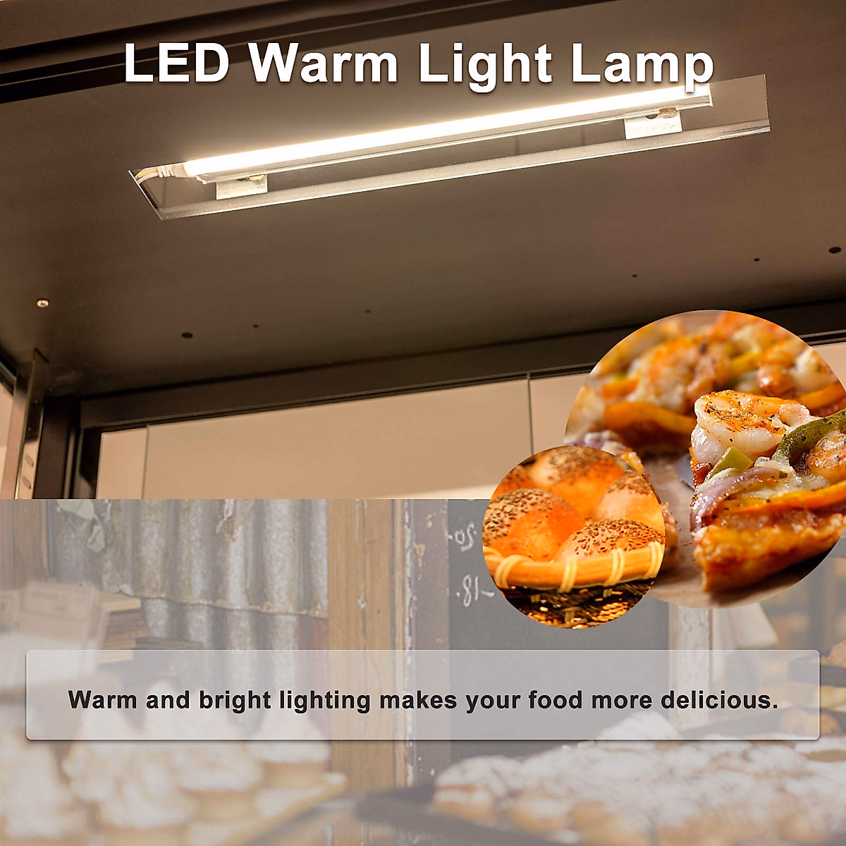 Nurxiovo 27inch Countertop Food Warmer Display Cases Pizza Commercial Heated Bakery Stainless Steel Hot Pastry Restaurant self Service Empanda Patty w/ 3 Shelves 25-1/2 X 27 X 19in