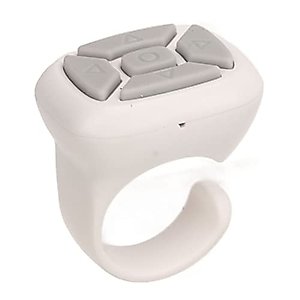 Remote App Paging, Long Battery Life Remote Control Scroll Convenient USB Rechargeable Battery 72 Hours Continuous Operation 5.3 for Mobile (White)