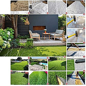 Griclner 35mm Artificial Turf Lawn Fake Grass, 1.38" Pile Height Realistic Synthetic Grass, 3FTX4FT,Drainage Holes Indoor Outdoor Pet Faux Grass Astro Rug Carpet for Garden Backyard Patio Balcony