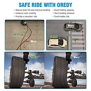 OREDY 4PCs Set Front & Rear Struts for 2007 2008 2009 2010 2011 Honda CR-V CRV - 172497L 172497R 272491 272492