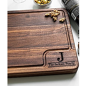 Custom Cutting Boards Wood Engraved Cutting Board Personalized, USA Made - Thick Red Oak/Walnut Personalized Cutting Boards Wood Engraved, Handmade Cutting Boards