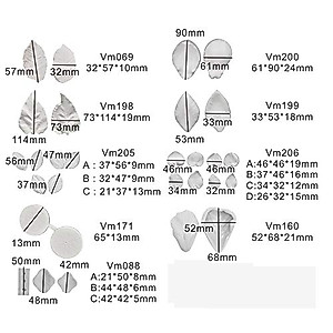 Art KITCHENWARE Sugarpaste Flower Making Tools 9pairs Petal Leaf Silicone Veiner Veining Molds 9sets Matched Fondant Cutters Hydrangea Tulip Carnation