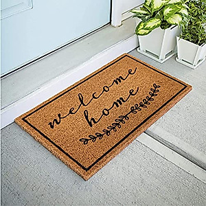 Avera Products Everday Doormat - Welcome Home - Natural Coir Fiber Doormat - 17" x 29" Everday Welcome Door Mat - Anti Slip Rubber Backing