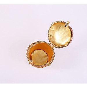 UMREN Cute Mini Cupcake Clutch Purse for Women Rhinestone Crystal Evening Bag Wedding Bridal Handbag Party Cocktail Shoulder Bag Pink