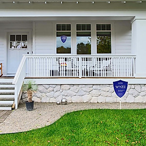 Wyze UV Waterproof Reflective Security Stickers, Security Camera Signs for Windows, Video Surveillance Sticker Outdoor Compatible for Wyze Home Security System, Pack of 2 (8.5” x 10” and 10” x 12”)