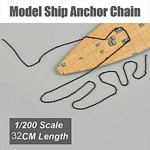 TEAFIRST 1/200 Scale Model Ship Anchor Chain Alloy 60cm Length DIY Boats Kits Accessory