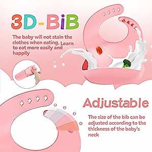 ANAVIL 8 Pack Baby Feeding Set Silicone Toddlers Weaning Feeding Sippy Cup with Straw and Lid Baby Feeding Supplies Set