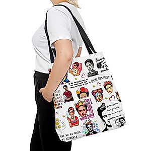 Tropical Aesthetic Flowers Tote Frida Bag for Women and Men Beach Bag Shopping Bags School Shoulder Bag Reusable Grocery Bags