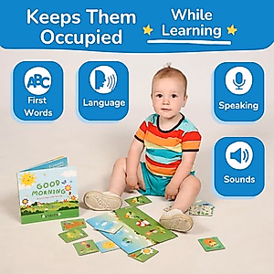 TOYVENTIVE Smart Baby Box for Girl - Educational Developmental Learning Toys for 1 + Year Old, Montessori Toddler Busy Book, Toddler Flash Cards, Baby Board Books, First Birthday Gifts for Girl