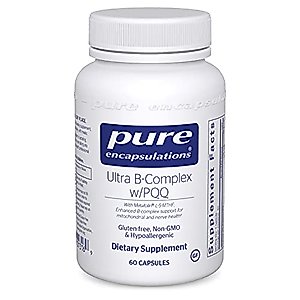 Pure Encapsulations Ultra B-Complex with PQQ | Vitamin B Supplement to Support Nerves, Cells, Methylation, and Mitochondrial Health* | 60 Capsules