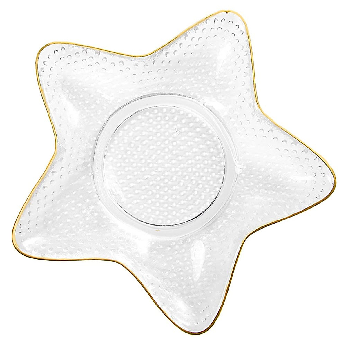 DOITOOL Star Shaped Glass Bowl Candy Bowl Fruit Salad Appetizer Plate Snack Dish Serving Plate for Kitchen