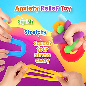 Alphabet Letters Sensory Toys for Toddlers: ABC Learning Educational Montessori Toys Preschool Activities for Kids 3 4 5 6 Years Old, 26pcs Squishy Fidget Toys for Autistic Children, Uppercase