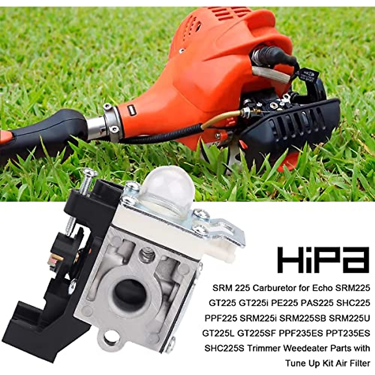 Hipa SRM 225 Carburetor Air Filter Adjustment Tool Kit for Echo Trimmer SRM225 SRM-225 GT225 GT-225 PE225 PE-225 PAS225 PAS-225 SHC225 PPF225 Weedeater Parts RB-K93 Repower Maintenance Kit
