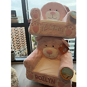 Personalized Cozy Pink Unicorn Kids Chair| Furry Toddler Memory Foam Room Decor| Boys Girls Playroom Bedroom Animal Sofa Chair| Add Name for Extra Cuteness| Cozy Pink Unicorn Chair