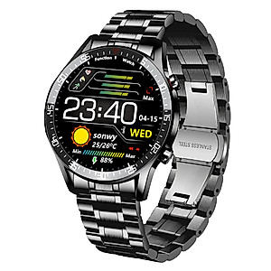 Smart Watches for Men, Fitness Tracker with GPS and Pedometer, Dial/Receive Call Sports Watch, Blood Pressure/Heart Rate/Sleep Monitor, 1.3'' Full Touch Big Screen, Android and iOS Compatible