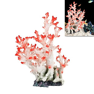 PetierWeit Coral Reef Decor Artificial Fish Tank Coral Decorations Aquarium Ornaments Resin Coral Fish Tank Decoration Polyresin Coral Aquatic Plants Accessories