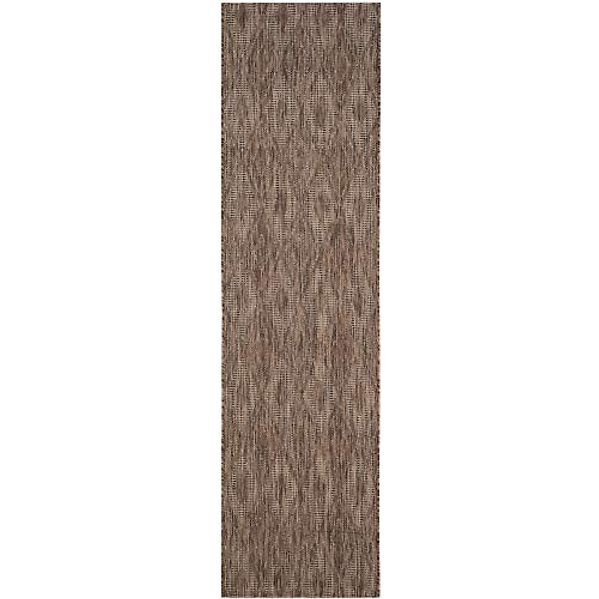 SAFAVIEH Courtyard Collection 2'3' x 8' Brown / Brown CY8522 Indoor/ Outdoor Patio Backyard Mudroom Runner Rug