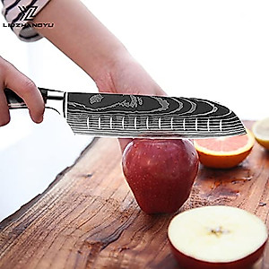 Kitchen Chef Knife Sets, 3.5-8 Inch Set Boxed Knives 5Cr15mov Stainless Steel Ultra Sharp Japanese Knives with Sheaths, 10 Pieces Knife Sets for Professional Chefs