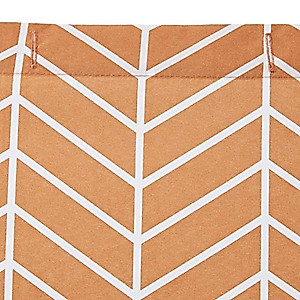 Amazon Basics Microfiber Terracotta Herringbone Printed Pattern Bathroom Shower Curtain - Terracotta Herringbone, 72 Inch