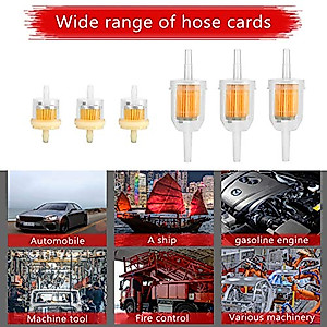 CocoMocart Gas Inline Fuel Filters with magnet for Kawasaki Kohler Briggs & Stratton John Deere 1/4 Inch x 5/16 Inch (Pack of 10)