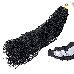 LMZIM 36 Inch Butterfly Locs Crochet Hair 5 Packs Long Distressed Soft Faux Locs, Crochet Braids Locs for Black Women