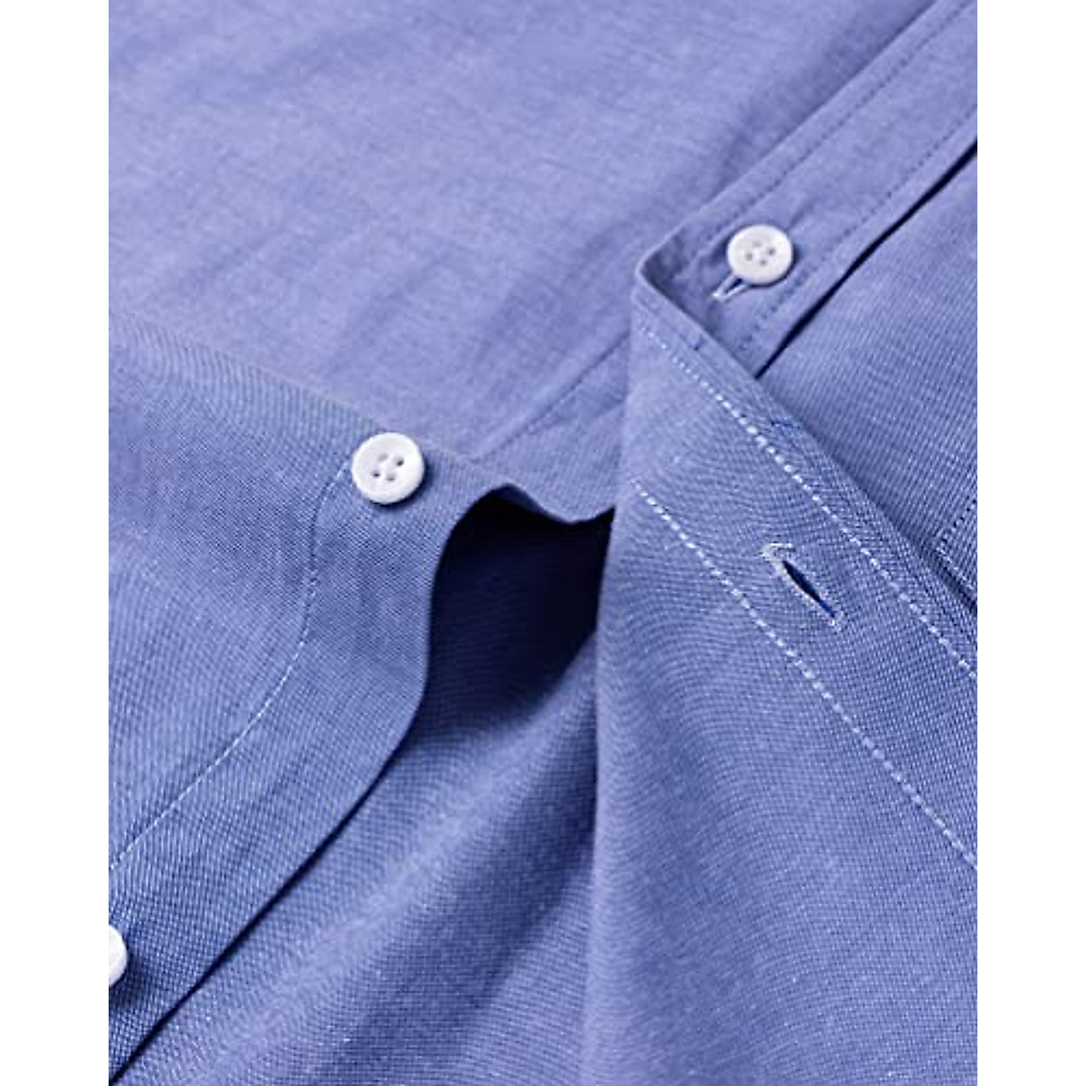 Alimens & Gentle Men's Solid Oxford Shirt Button Down Collar Long Sleeve Shirts with Pocket