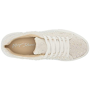 Betsey Johnson Women's Sidny Sneaker, Pearl, 7.5