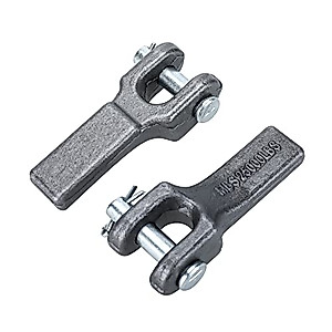 NORJIN 6 Pack 3/8 Weld-On Safety Chain Retainer, Forged Steel Chain Hooks for Truck Trailer Hitch, 25000LBS WLL 