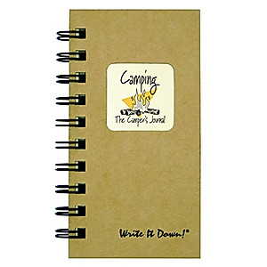 Camping, The Campers Journal - MINI Kraft Hard Cover (prompts on every page, recycled paper, read more...)