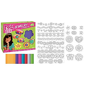Peaceable Kingdom Sticker Crafts Make My Own Foil Art Sticker Jewelry Kit for Kids