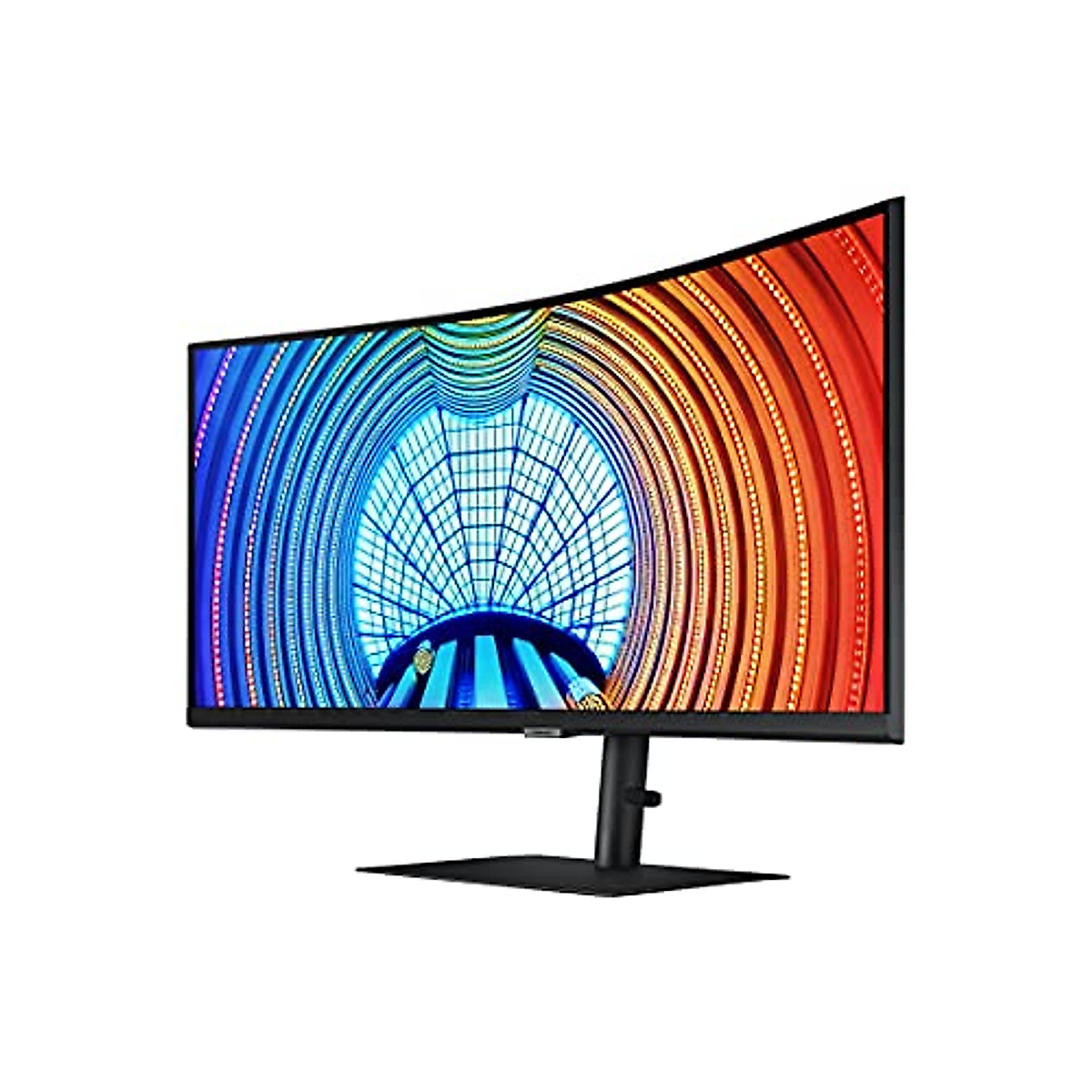 SAMSUNG 34” ViewFinity S65UA Series Ultrawide QHD Curved Monitor, HDR10, 100Hz, 350 nit, USB- C, Adjustable Stand, Intelligent Eye Care, LS34A650UBNXGO, Black
