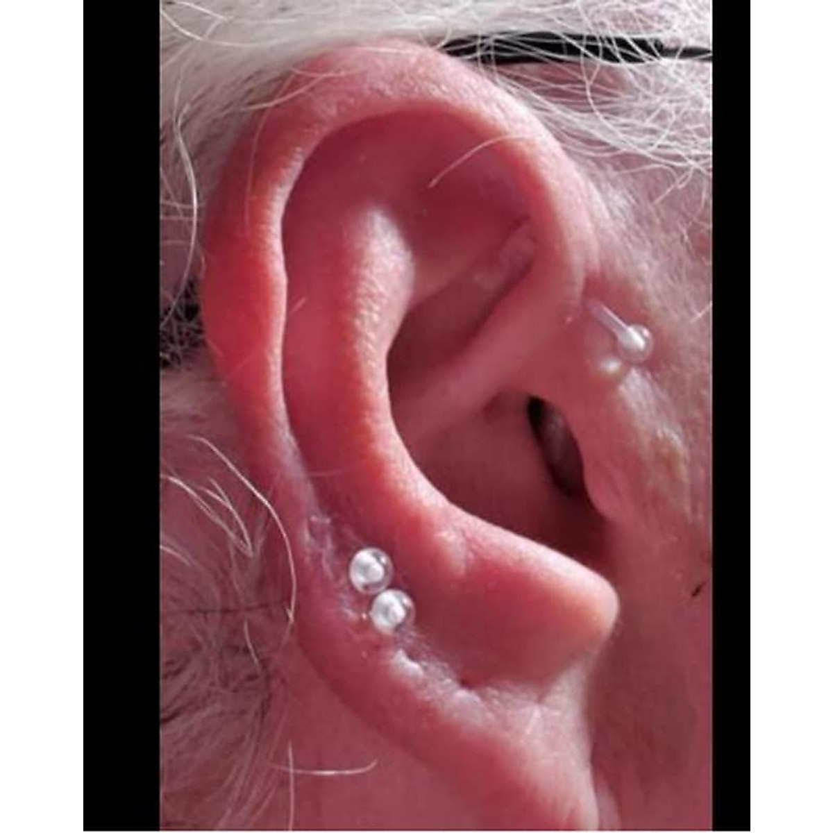 D.Bella 16G Clear Piercing Retainers Flexible Cartilage Helix Daith Rook Tragus Earring Bioflex Plastic Nose Septum Lip Eyebrow Rings