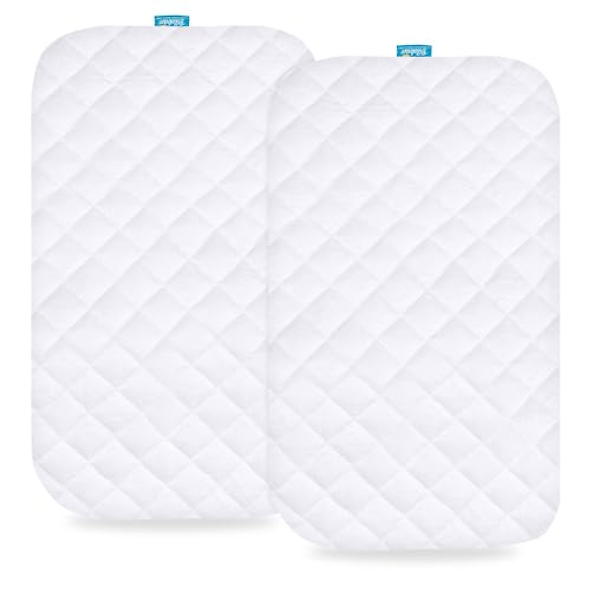 Waterproof Bassinet Mattress Pad Cover Compatible with Chicco LullaGo Anywhere Portable Bassinet, 2 Pack, Ultra Soft Viscose Made from Bamboo Terry Surface