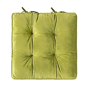 Thicken Soft Office Chair Pad Back Cushion Solid Color Dining Room Seat Cushions Home Floor Cushions Tatami Pillows - 16.9 x 16.9 inches,Green