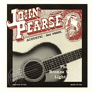 John Pearse Guitar Strings 3 pack Acoustic Phosphor Bronze #600L Light