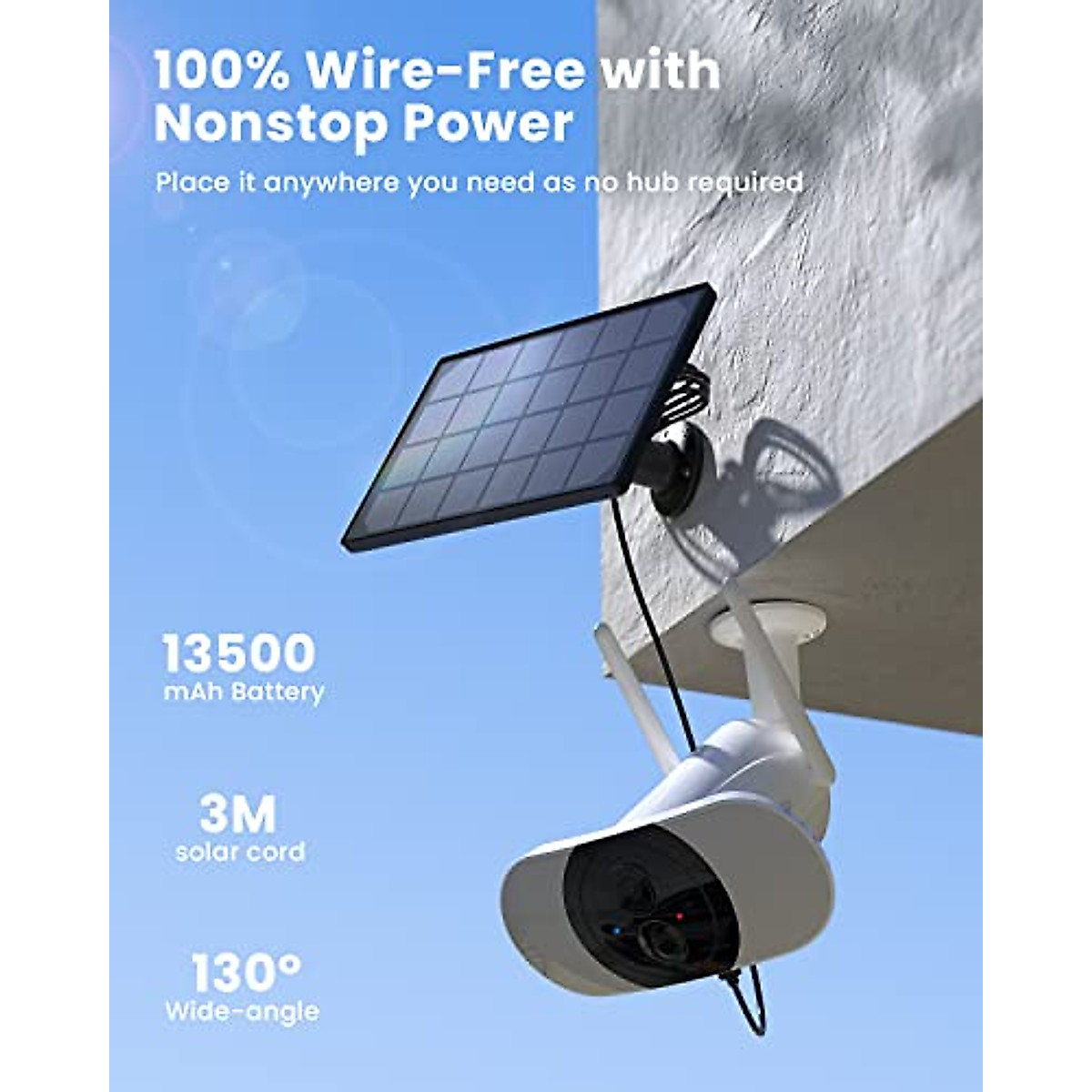 ieGeek Solar Camera Security Outdoor, Floodlight Camera Wireless 2K, Solar Outdoor Home Security Camera with 1200Lumens Flood Light, AI Detection, Color Night Vision, 2-Way Talk, Work with Alexa, IP66