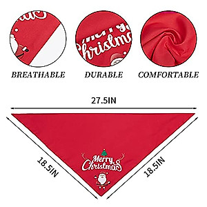 2 Pack Christmas Dog Bandanas Double-Layer Dog Bandanas Pet Scarf Triangle Dog Bibs Costume Decoration Accessories for Small to Large Dogs Cats
