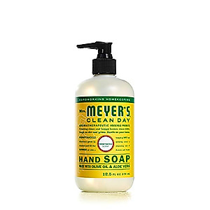 MRS. MEYER'S CLEAN DAY Hand Soap, Made with Essential Oils, Biodegradable Formula, Honeysuckle, 12.5 fl. oz - Pack of 6