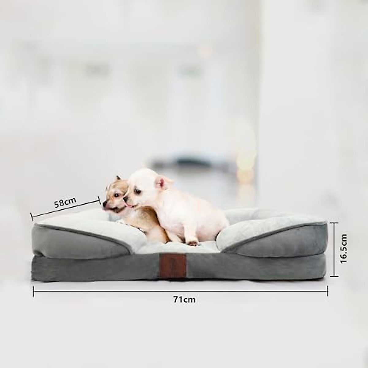 Pets Bed, Calming Anti Anxiety Crate Bed for Pets, Bed Machine Washable Breathable Soft Padding (30" L x 6" W x 20" H)