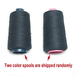 Luwigs Black Weaving Thread 100% Polyester for Making Wig Sewing Hair Weft Hair Extension 1pc (1pc, Black)