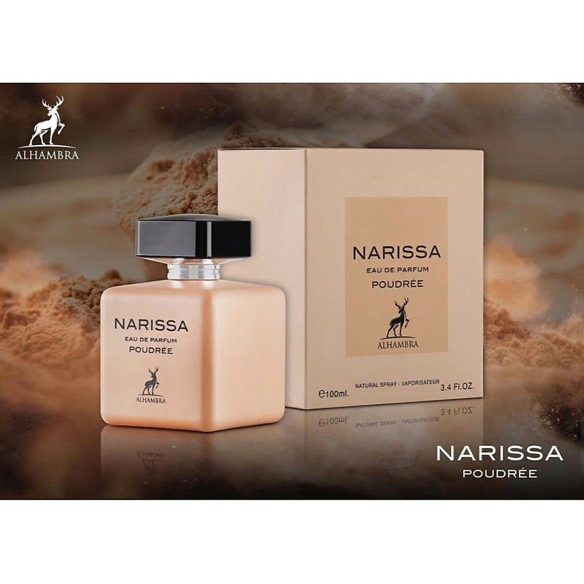 Maison Alhambra Narissa Poudrée Eau de Parfum Spray for Women, 3.4 Ounce