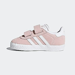 adidas Originals Unisex-Baby Gazelle Running Shoe, Icey Pink/White/White, 7Toddler