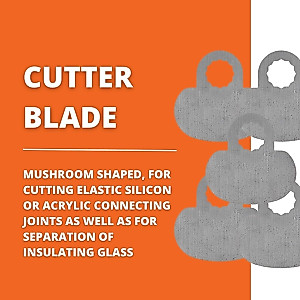Fein Mushroom Shaped Cutter Blades for Cutting Elastic Silicon/Acrylic Connecting Joints - 5-Pack - 63903128012